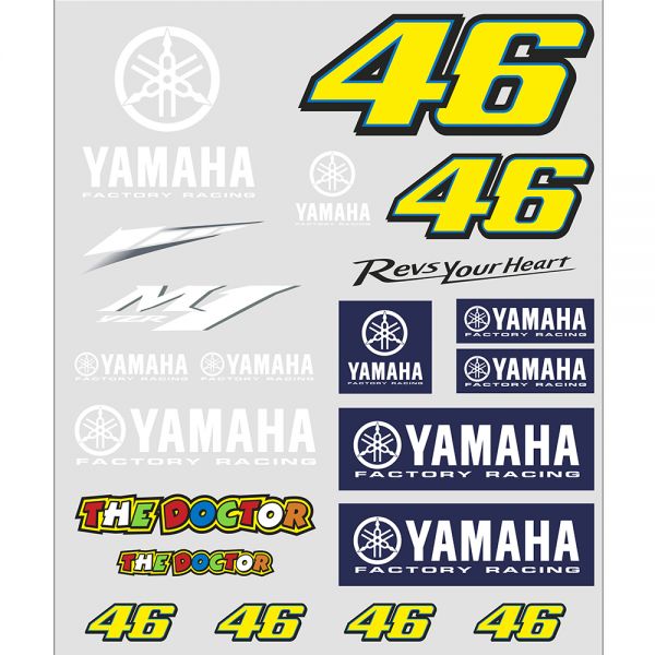 Stickers VR 46 Sticker Set Big Yamaha V46 cherche Propriétaire ...