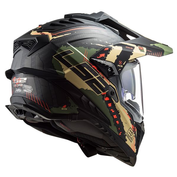 Casque LS2 Explorer C Extend Matt Military Green MX701 Au Meilleur Prix ...