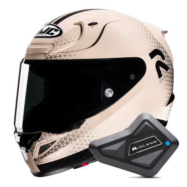 Pack Casque + Kit bluetooth et intercom : HJC RPHA 12 Enoth MC9 + Kit Bluetooth BT Mini Single ...