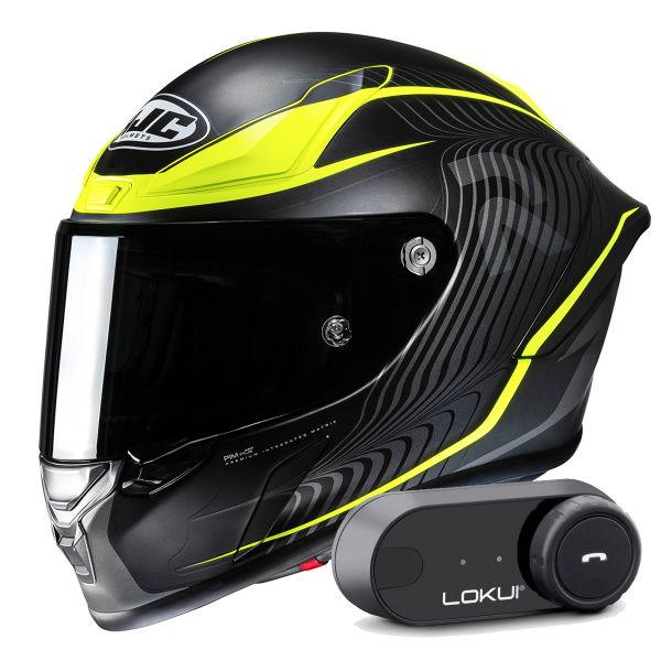 Pack Casque + Kit bluetooth et intercom : HJC RPHA1 Lovis MC3HSF + Kit Bluetooth Lokui K30 ...