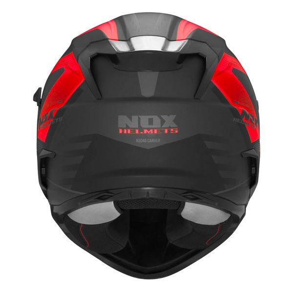 Casque NOX N304S Carver Matt Black Red en Stock | iCasque.com