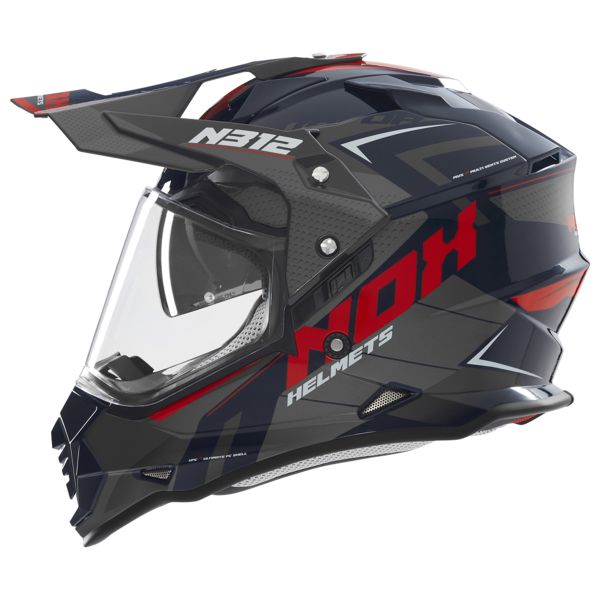 Casque NOX N312 Vapor Blue Red en Stock | iCasque.com