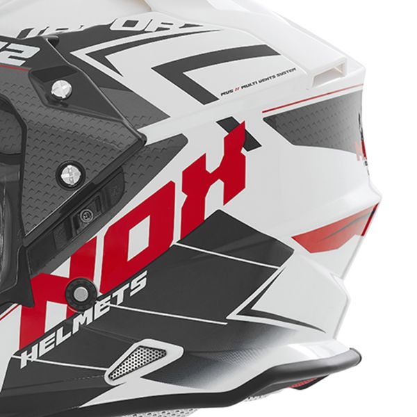 Casque NOX N312 Vapor White Red en Stock | iCasque.com