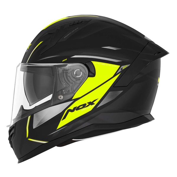 Casque NOX N401 Xeno Matt Black Neon Yellow en Stock | iCasque.com