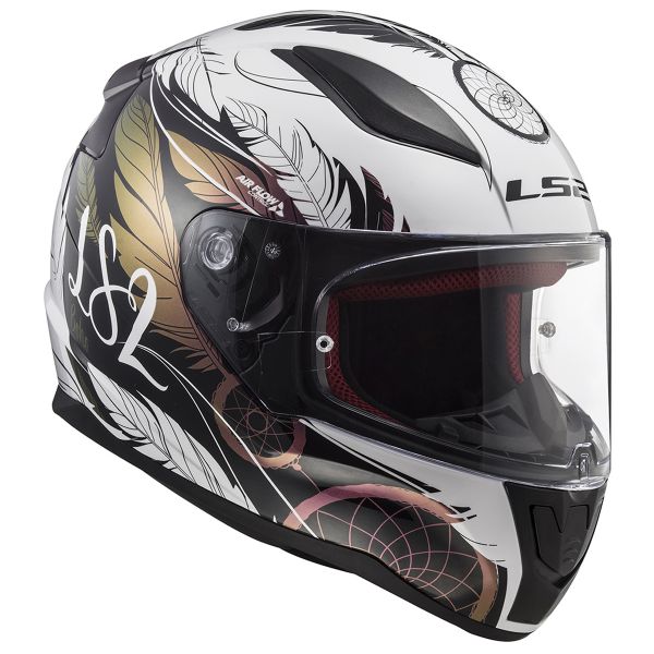 Casque LS2 Rapid Boho White Black Pink FF353 en Stock | iCasque.com