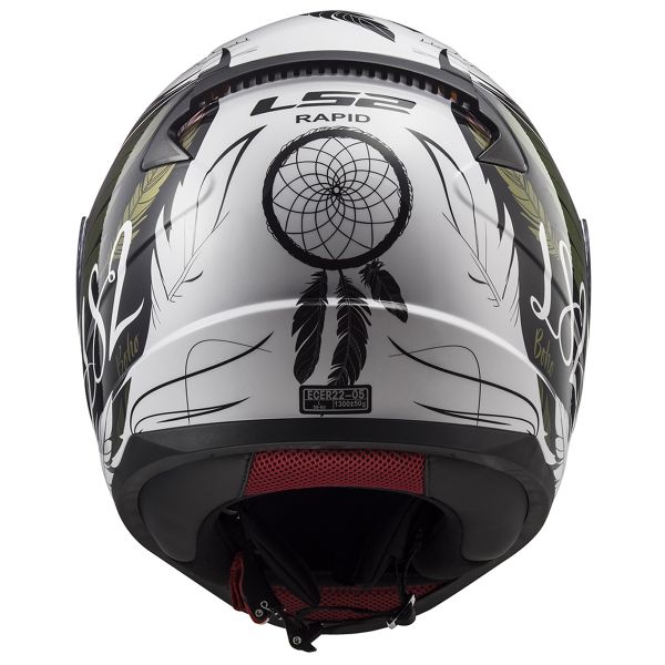 Casque LS2 Rapid Boho White Black Pink FF353 en Stock | iCasque.com