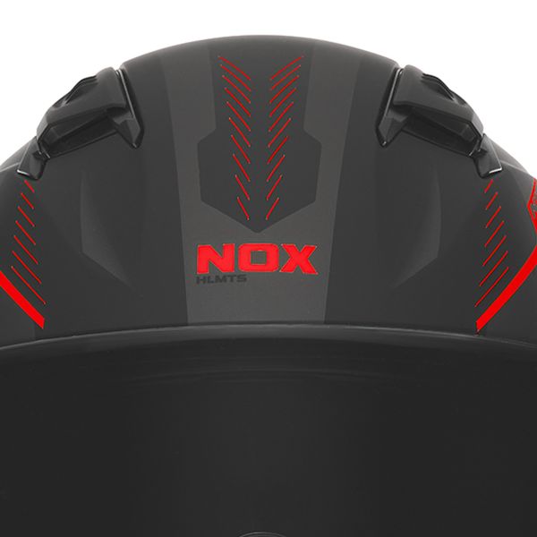 Casque NOX N130 Myst Matt Black Red en Stock | iCasque.com