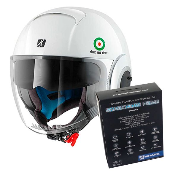 Pack Casque + Kit bluetooth et intercom : Shark Nano Strike WGR + Kit ... Pack Casque + Kit bluetooth et intercom : Shark Nano Strike WGR + Kit ...
