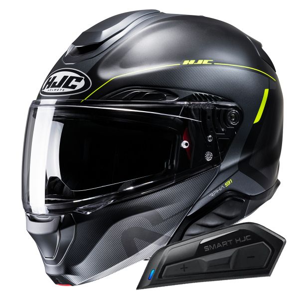 Pack Casque + Kit bluetooth et intercom : HJC RPHA91 Combust MC3HSF + Kit Bluetooth Smart 11B ...