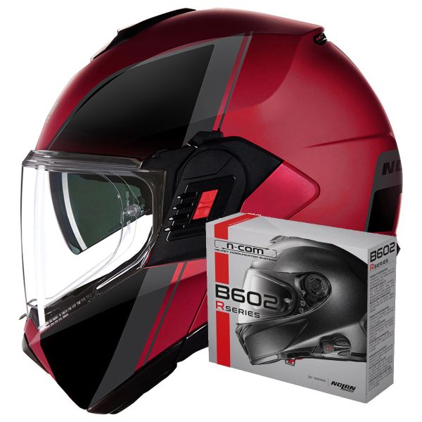 Pack Casque + Kit bluetooth et intercom : Nolan N120-1 Verniciatura ...
