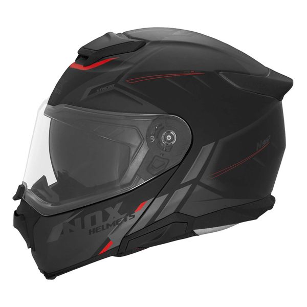 Casque NOX N967 Synchro Matt Black Red en Stock | iCasque.com