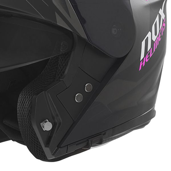 Casque NOX N968 Ultra Matt Black Pink en Stock | iCasque.com