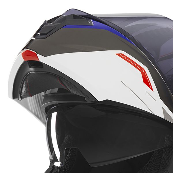 Casque NOX N968 Ultra White Blue Red en Stock | iCasque.com