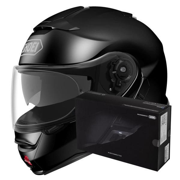 Pack Casque + Kit bluetooth et intercom : Shoei Neotec II Black ...