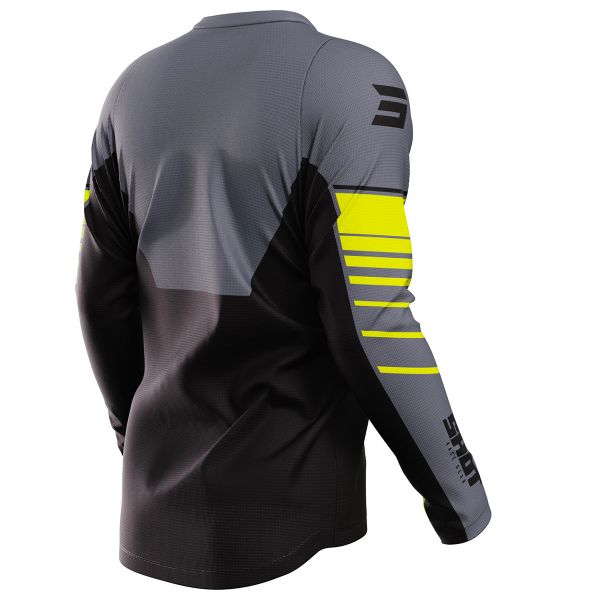Maillot cross SHOT Devo Peak Neon Yellow en Stock | iCasque.com