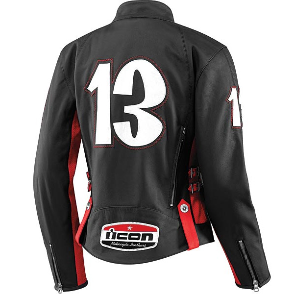 Blouson moto ICON Hella Crossbone Racer Slayer Black en Stock | iCasque.com