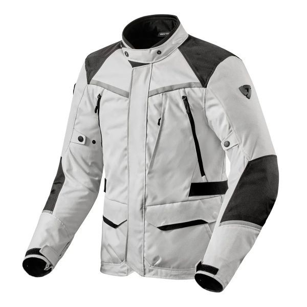 Veste moto REV'IT Voltiac 3 H2O Noir Argent Au Meilleur Prix | iCasque.com